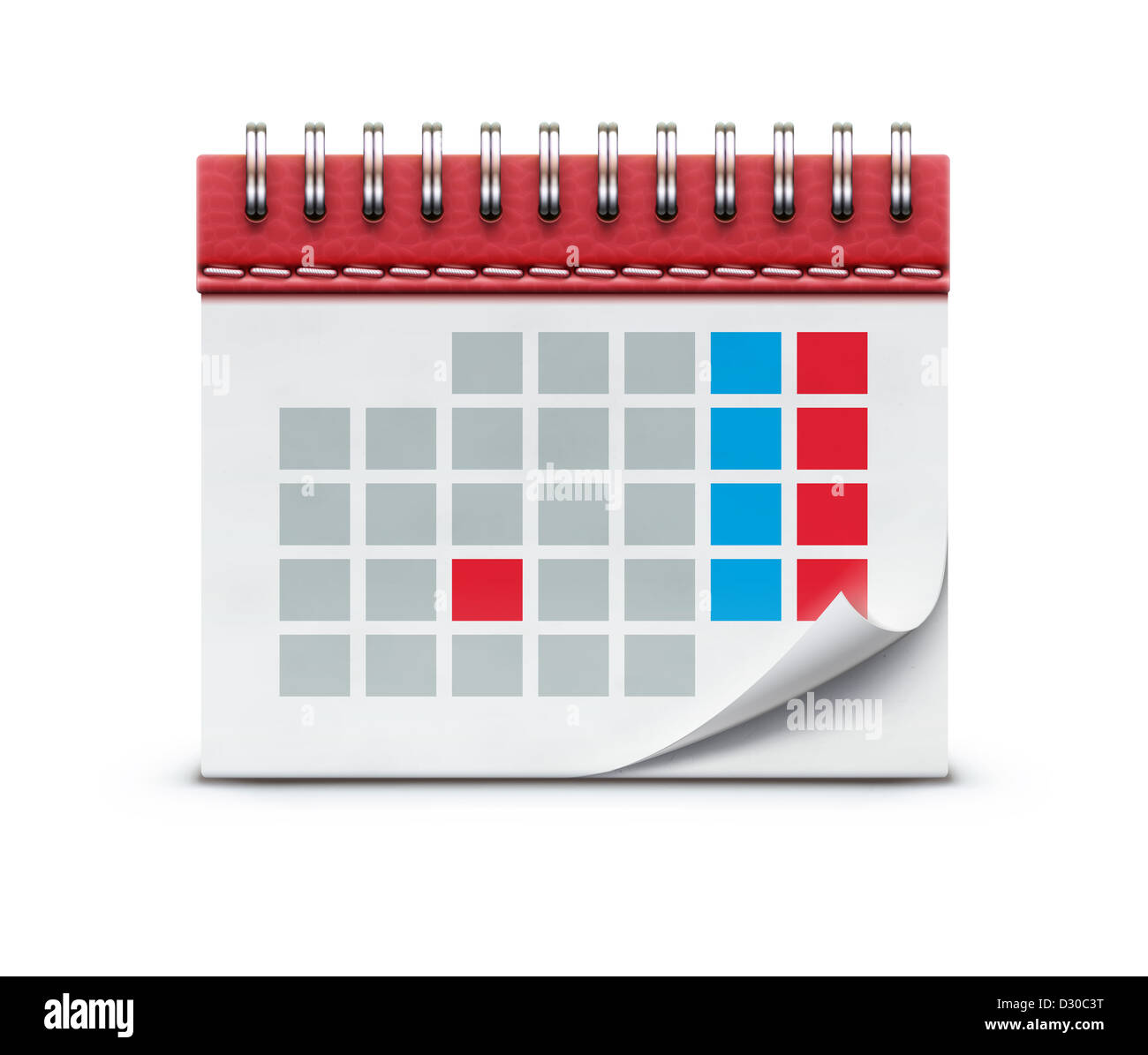 detailed beautiful calendar icon isolated on white background Stock ...