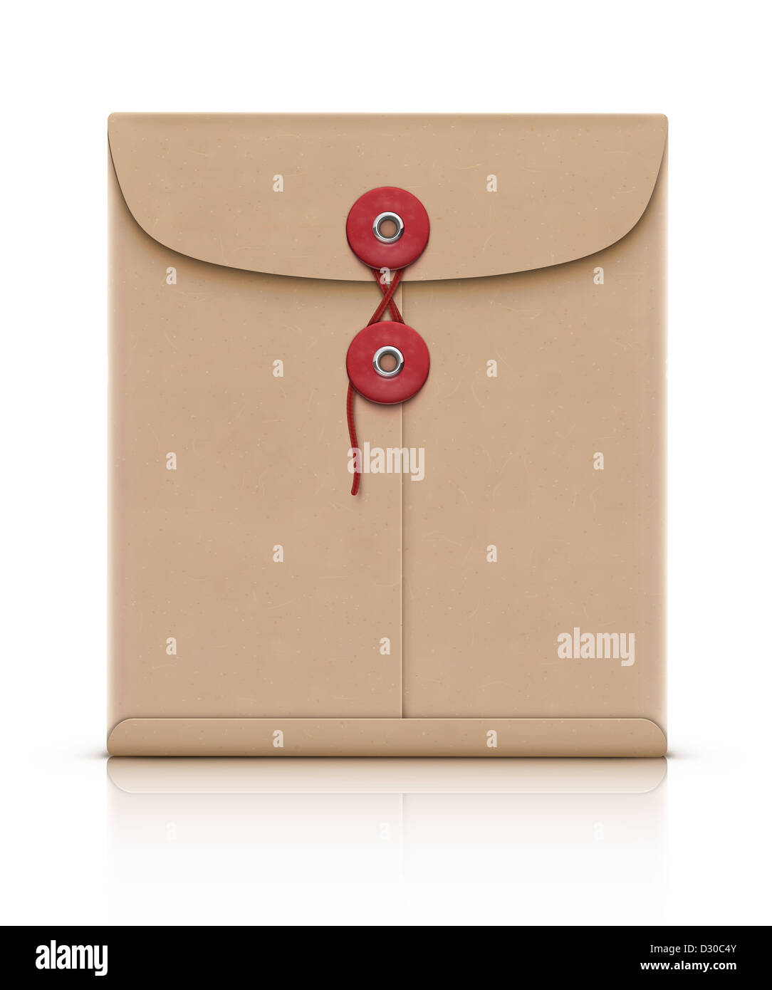 realistic manila envelope isolated on a white background Stock Photo ...