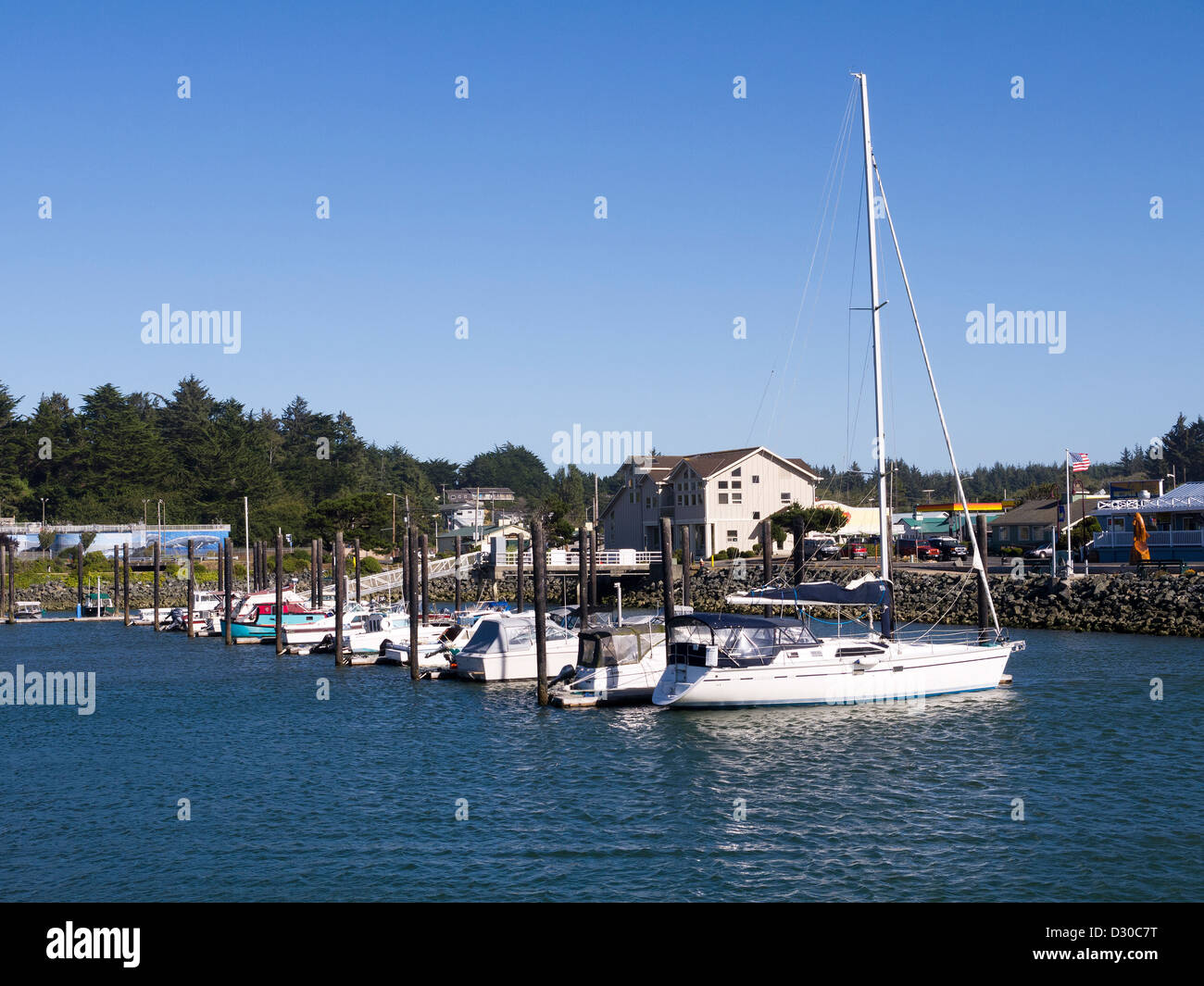 The coast town of Florence in Northern California USA Stock Photo - Alamy