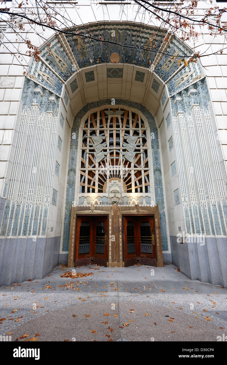 entrance to the marine building in the heritage district Vancouver BC ...