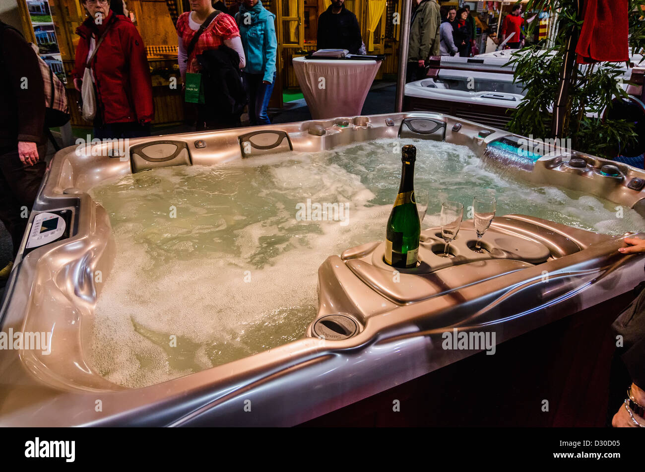 Luxurious Jacuzzi on display at "Green Week" in Berlin, Germany Stock ...