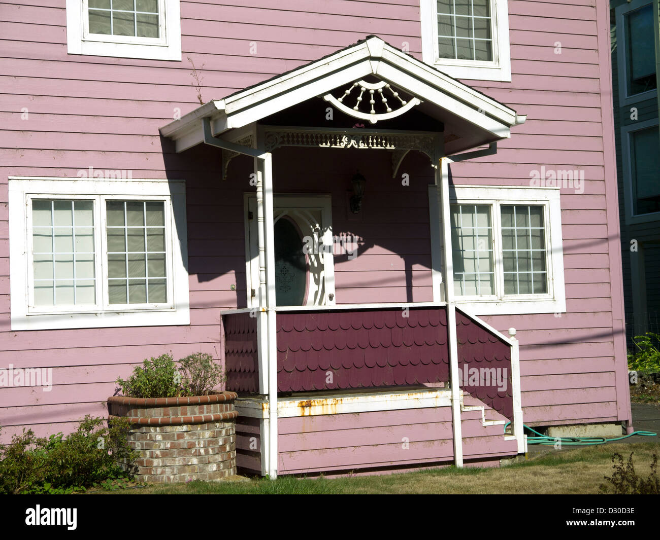 Wooden House in the coastal town of Florence in Northern California USA ...