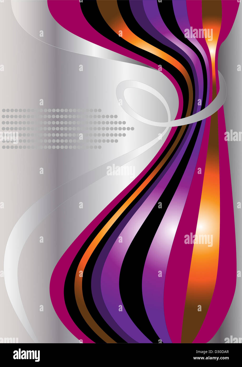 Bright curves of curved stripes on a light background Stock Photo - Alamy