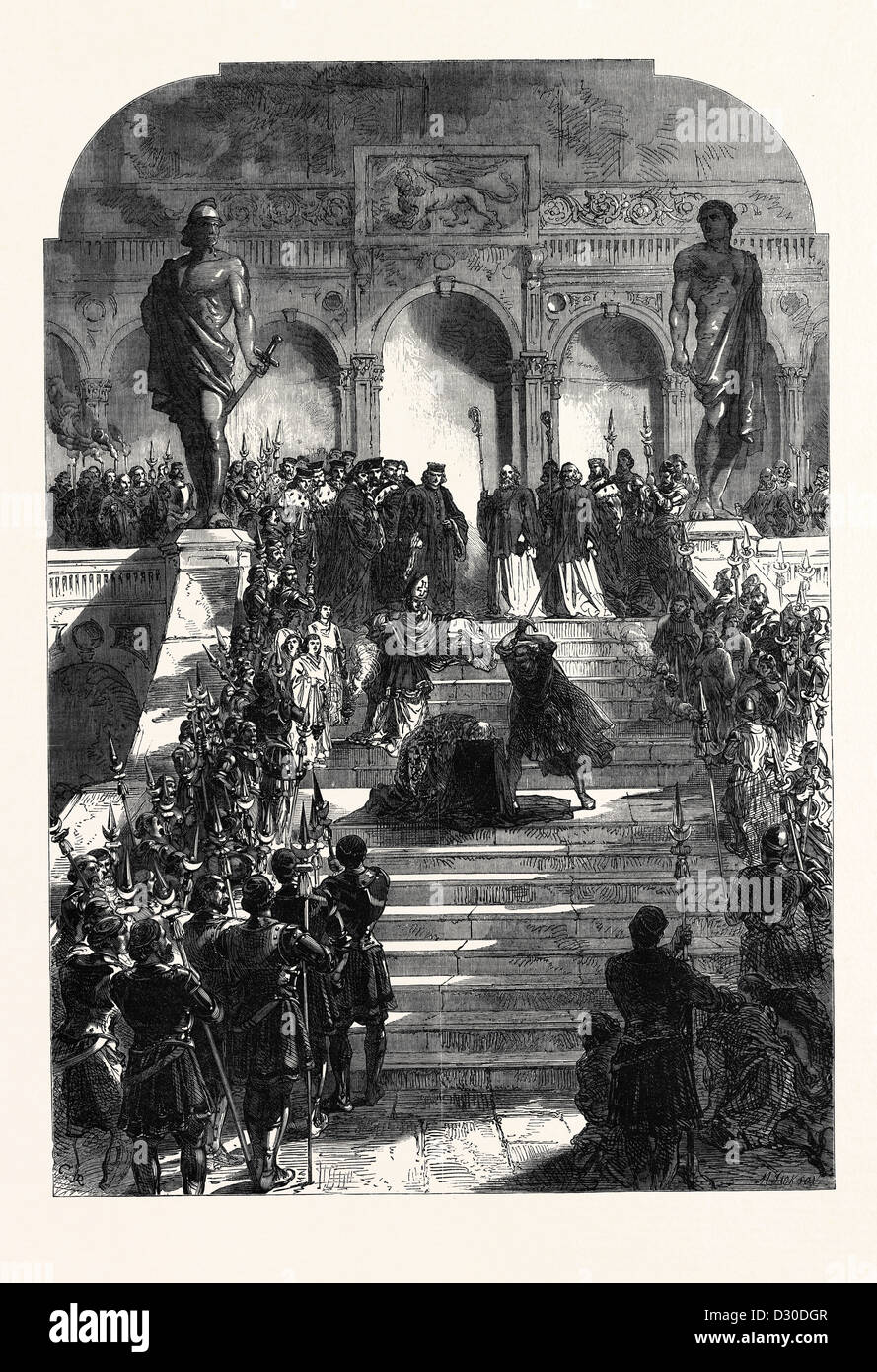 THE EXECUTION SCENE FROM THE DOGE OF VENICE AT DRURY LANE THEATRE ...