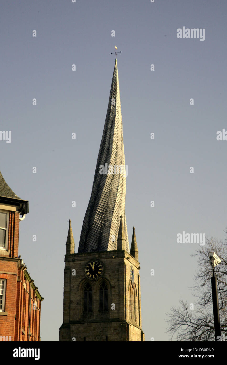 The crooked spire, Chesterfield Stock Photo - Alamy