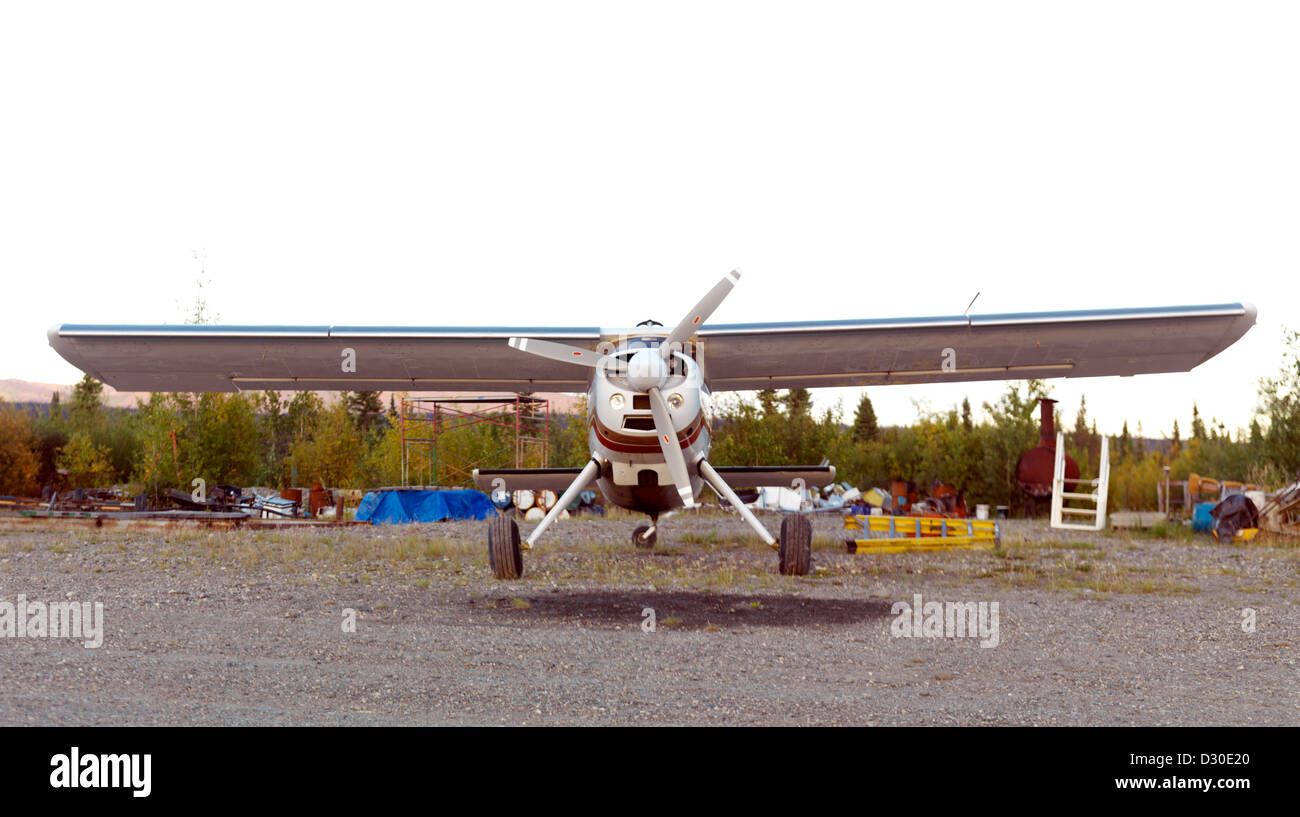 Helio H-295 parked at the Bettles Airport in the Brooks Range in Alaska ...