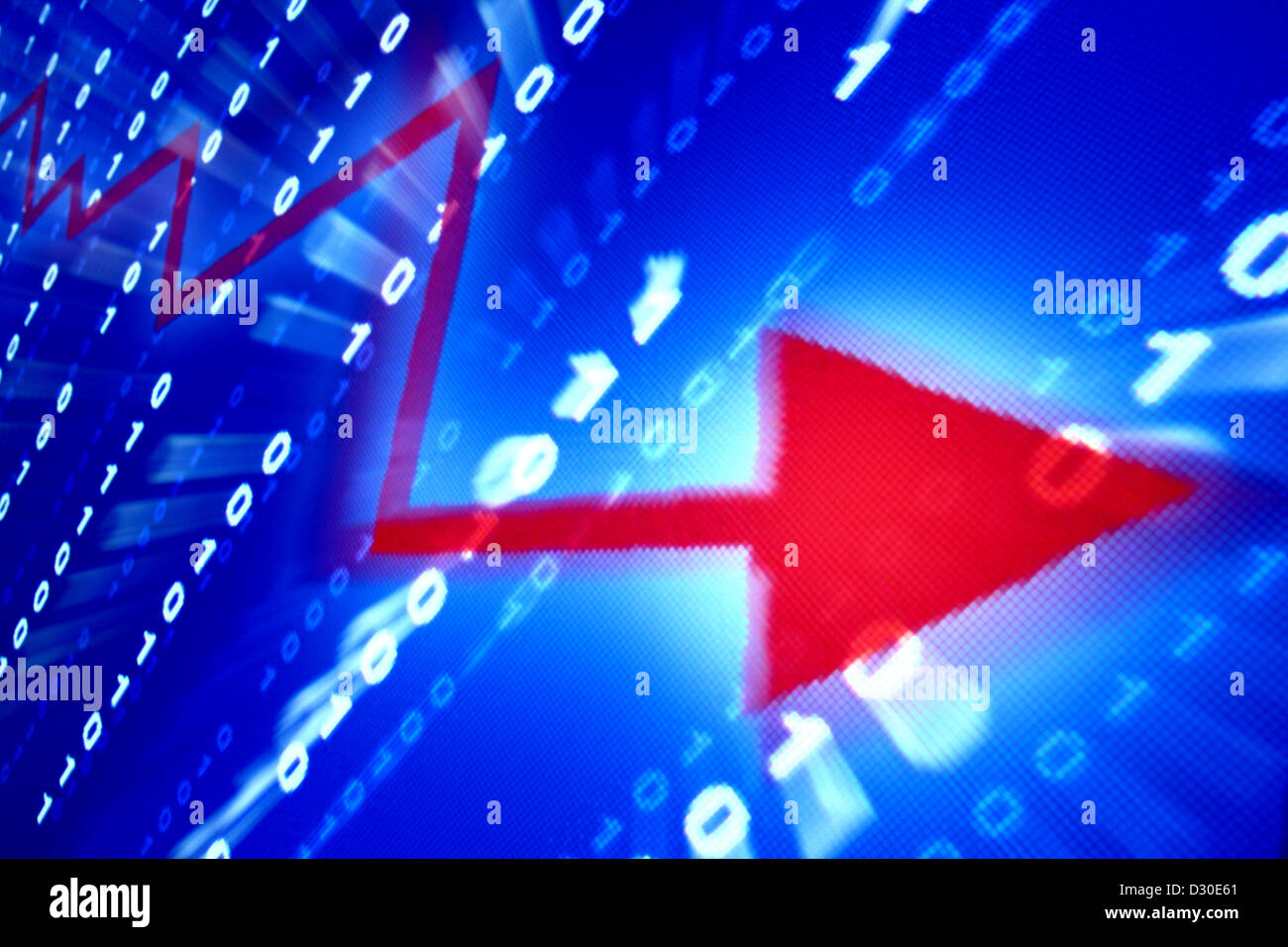 red graph in abstract data space Stock Photo - Alamy