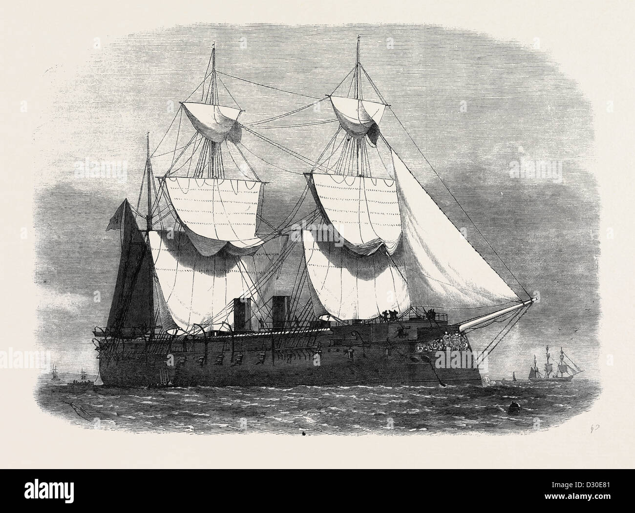 Prussian ironclad frigate kron prinz 1867 hi-res stock photography and ...