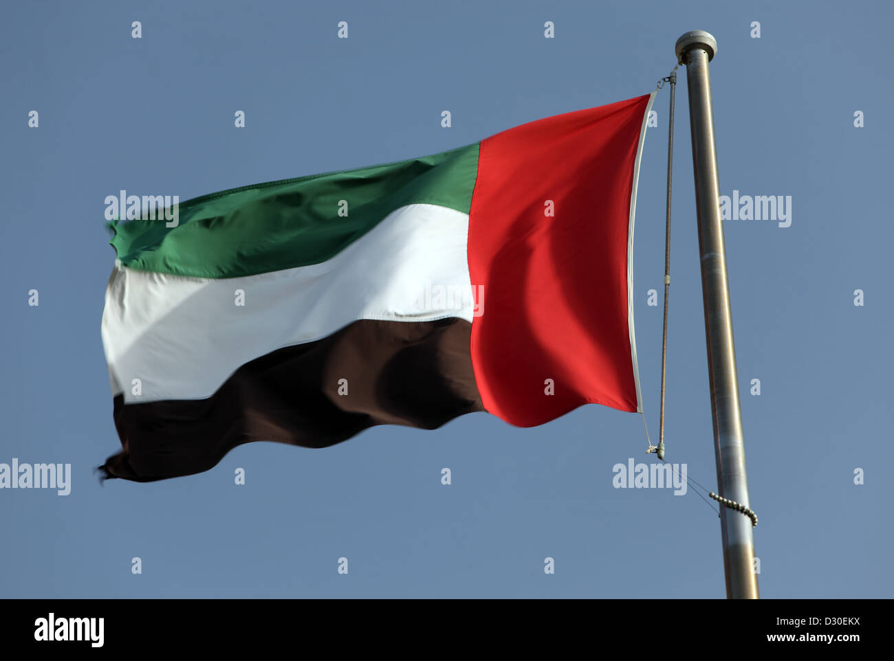 National flag uae blowing in hi-res stock photography and images - Alamy