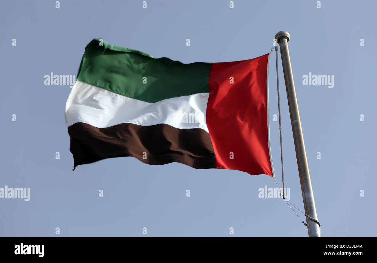 Dubai flag hi-res stock photography and images - Alamy