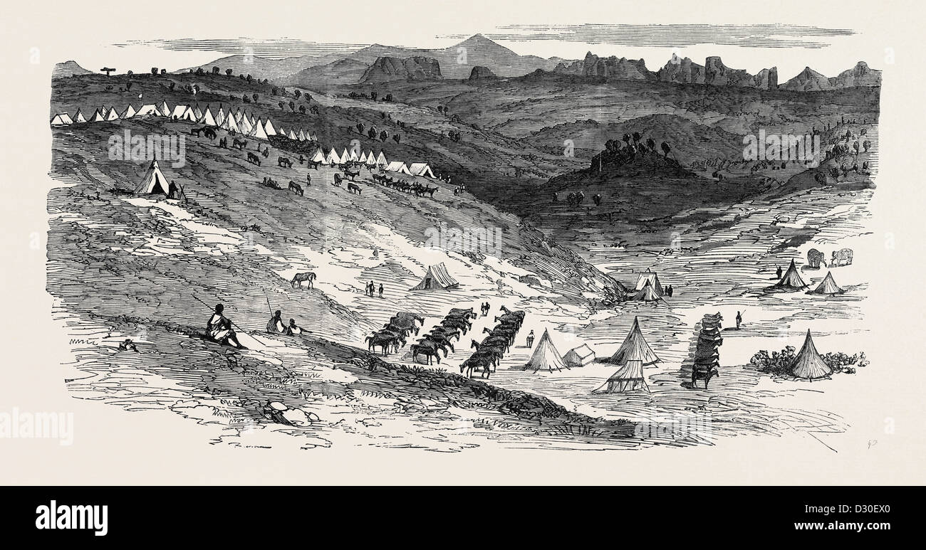 THE ABYSSINIAN EXPEDITION: CAMP OF GENERAL SIR R. NAPIER AT AD-ABAGA ...