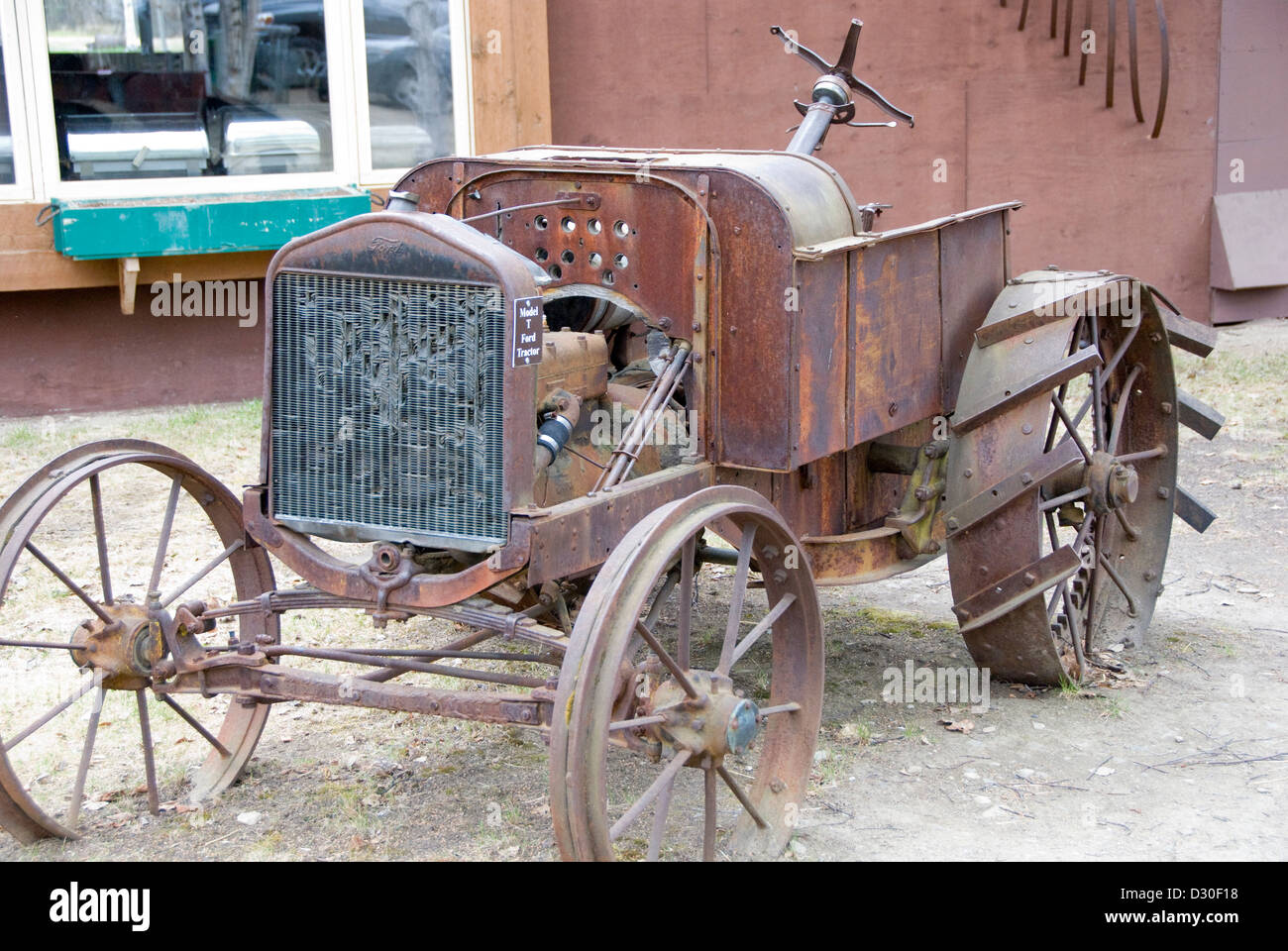 Rusty Model T Ford Tractor, Chena, Alaska Stock Photo - Alamy