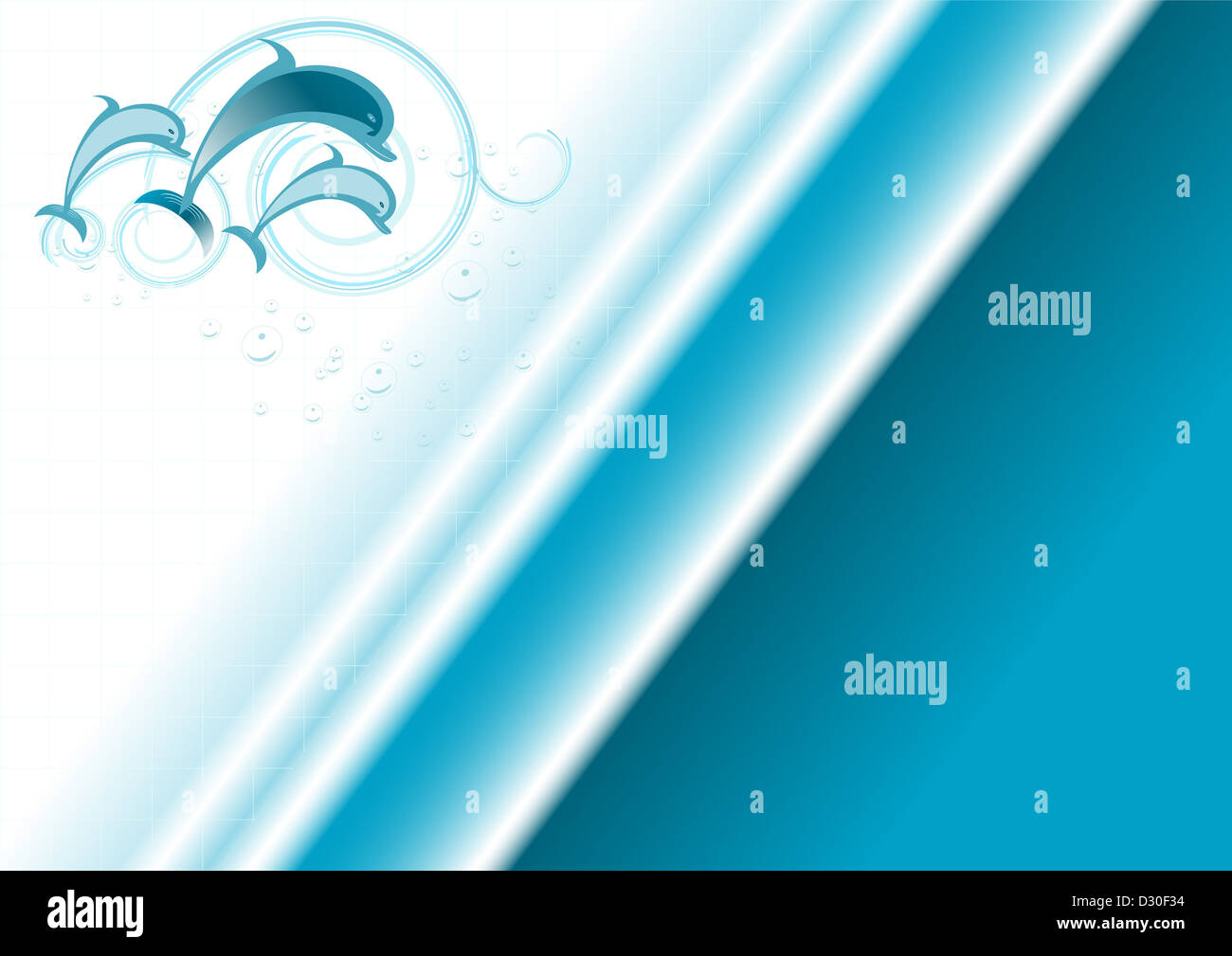 Banner on the marine theme with a dolphin Stock Photo - Alamy