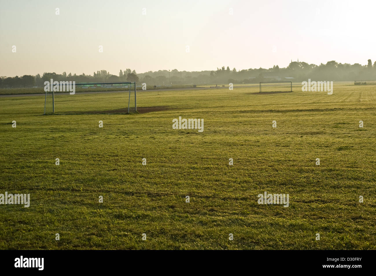 Lonely football field Stock Photo - Alamy