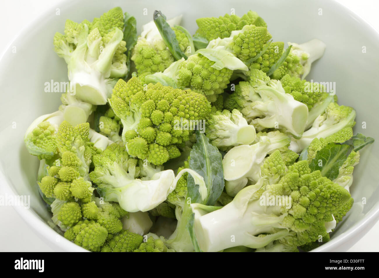 Florets of romanesco cauliflower (or broccoli, or cabbage, the name ...
