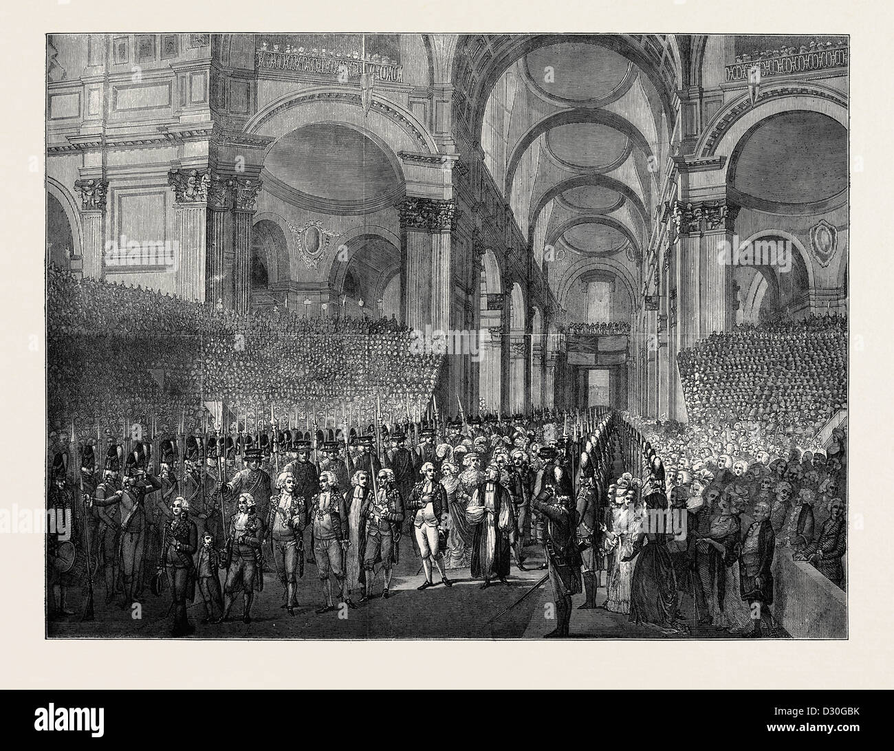 APRIL 23, 1789: KING GEORGE III. VISITING ST. PAUL'S AFTER HIS RECOVERY ...