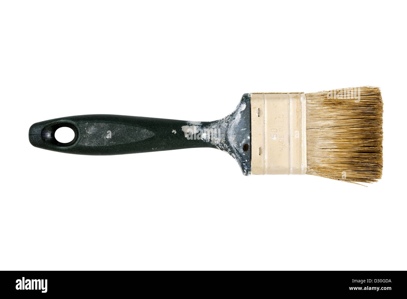used paintbrush isolated on a white background Stock Photo - Alamy