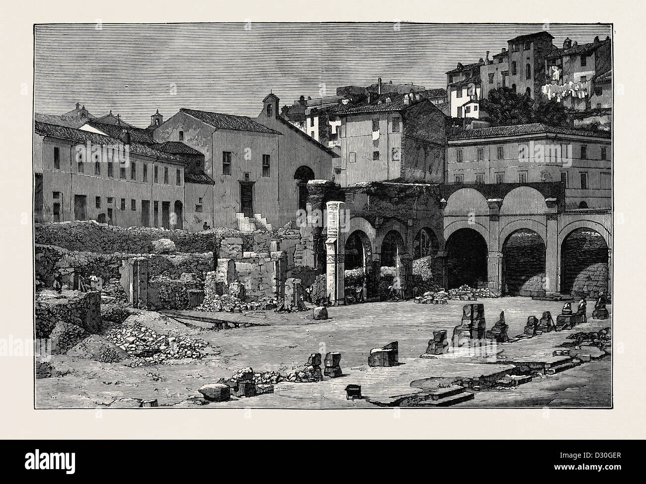 ROME: THE RECENTLY DISCOVERED BASILICA GIULIA Stock Photo - Alamy
