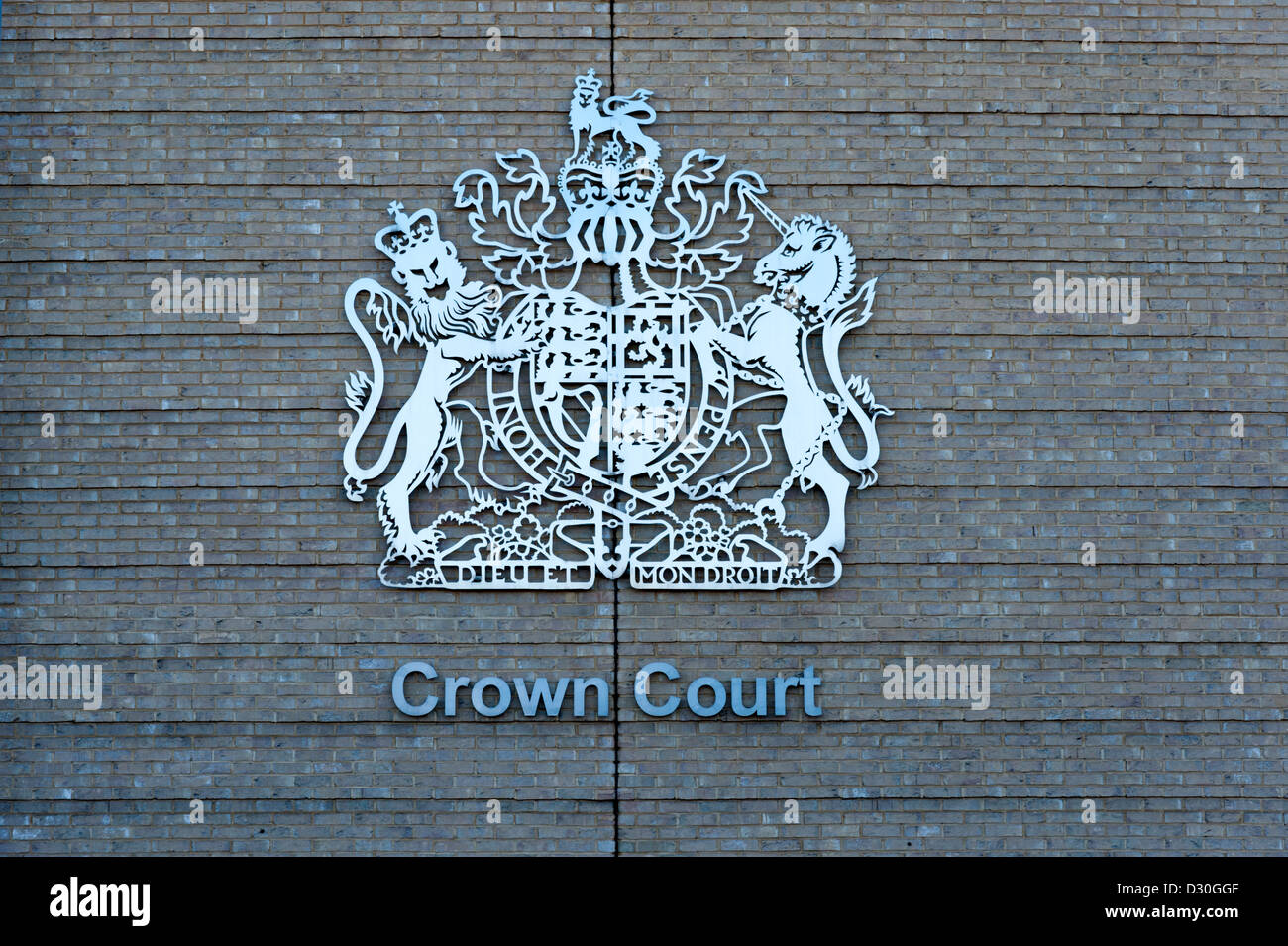 Close up of the sign on Cambridge Crown Court building East Road ...