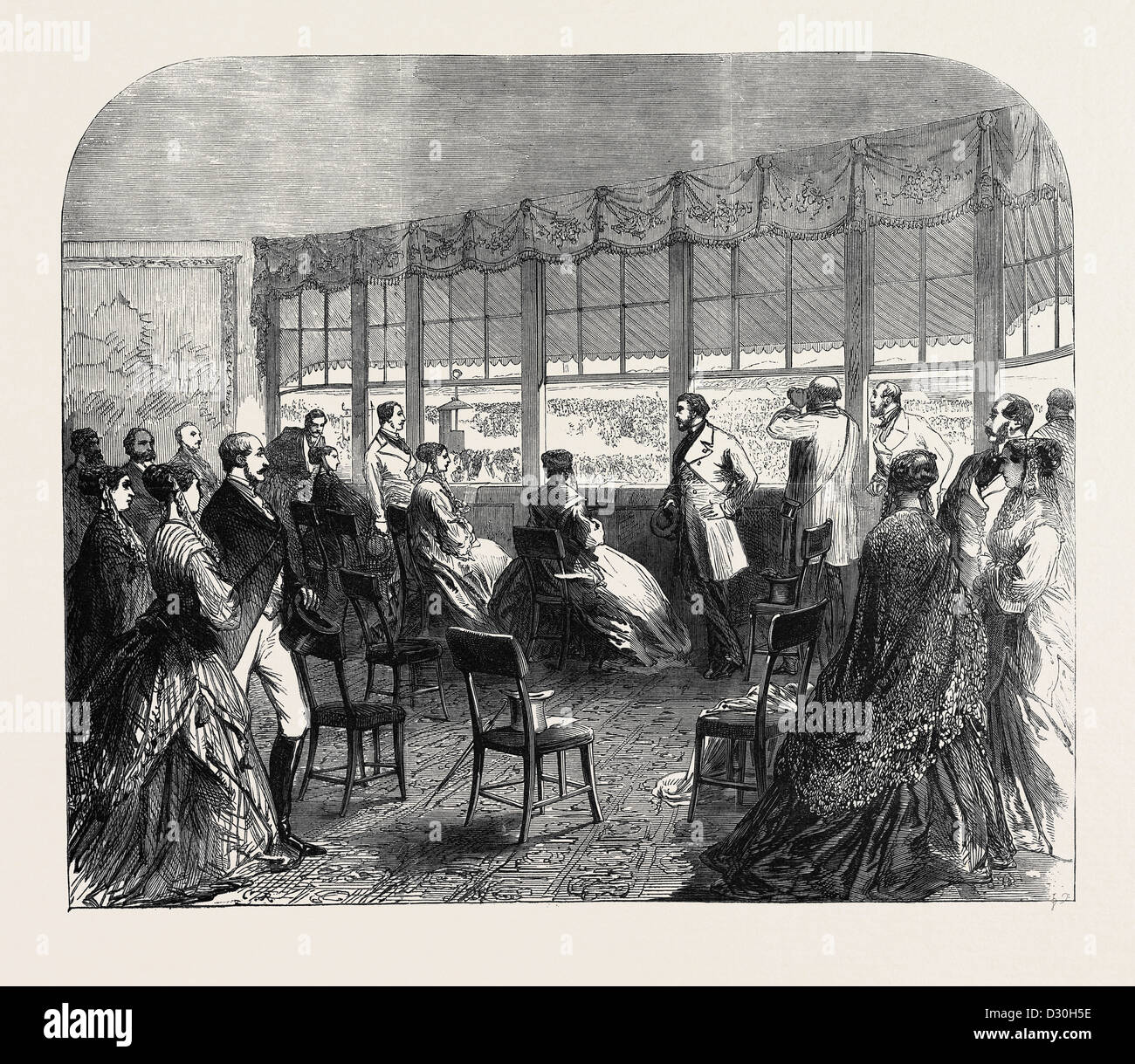 THE ROYAL PARTY AT ASCOT RACES 1868 Stock Photo - Alamy
