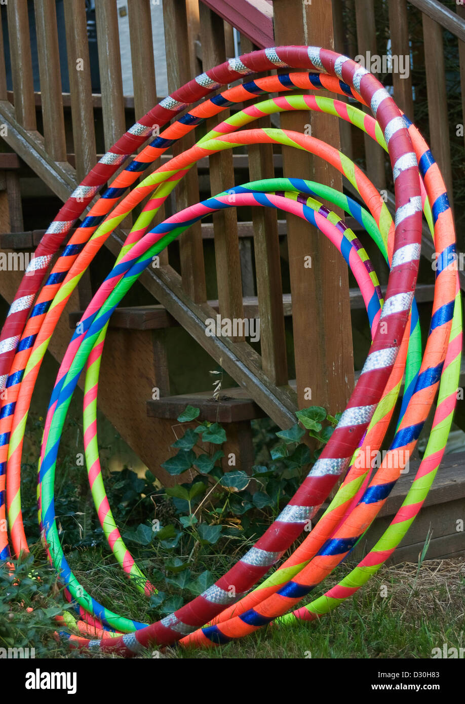 A stack of hula hoops Stock Photo - Alamy
