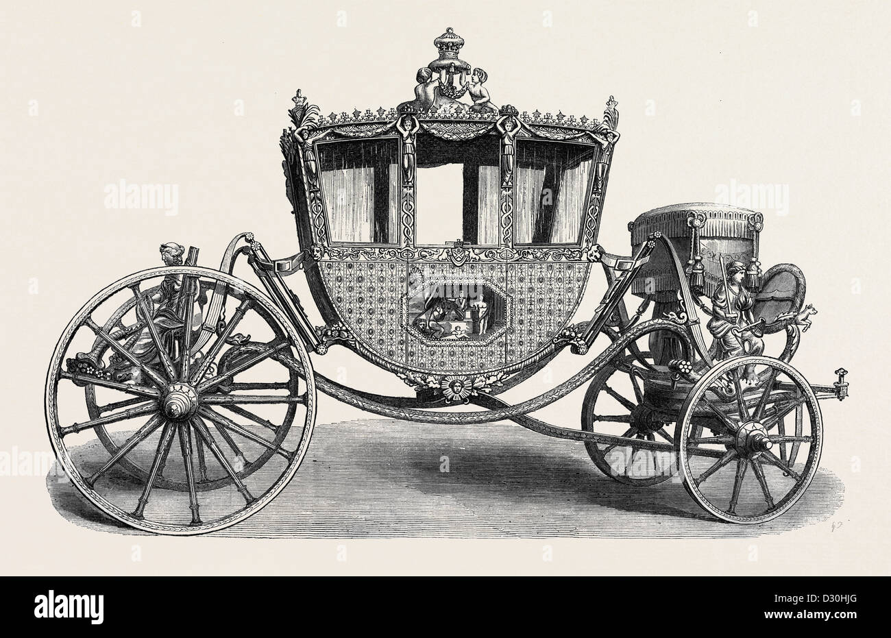 STATE CARRIAGE USED BY THE LORD CHANCELLOR OF IRELAND 1780 Stock Photo ...