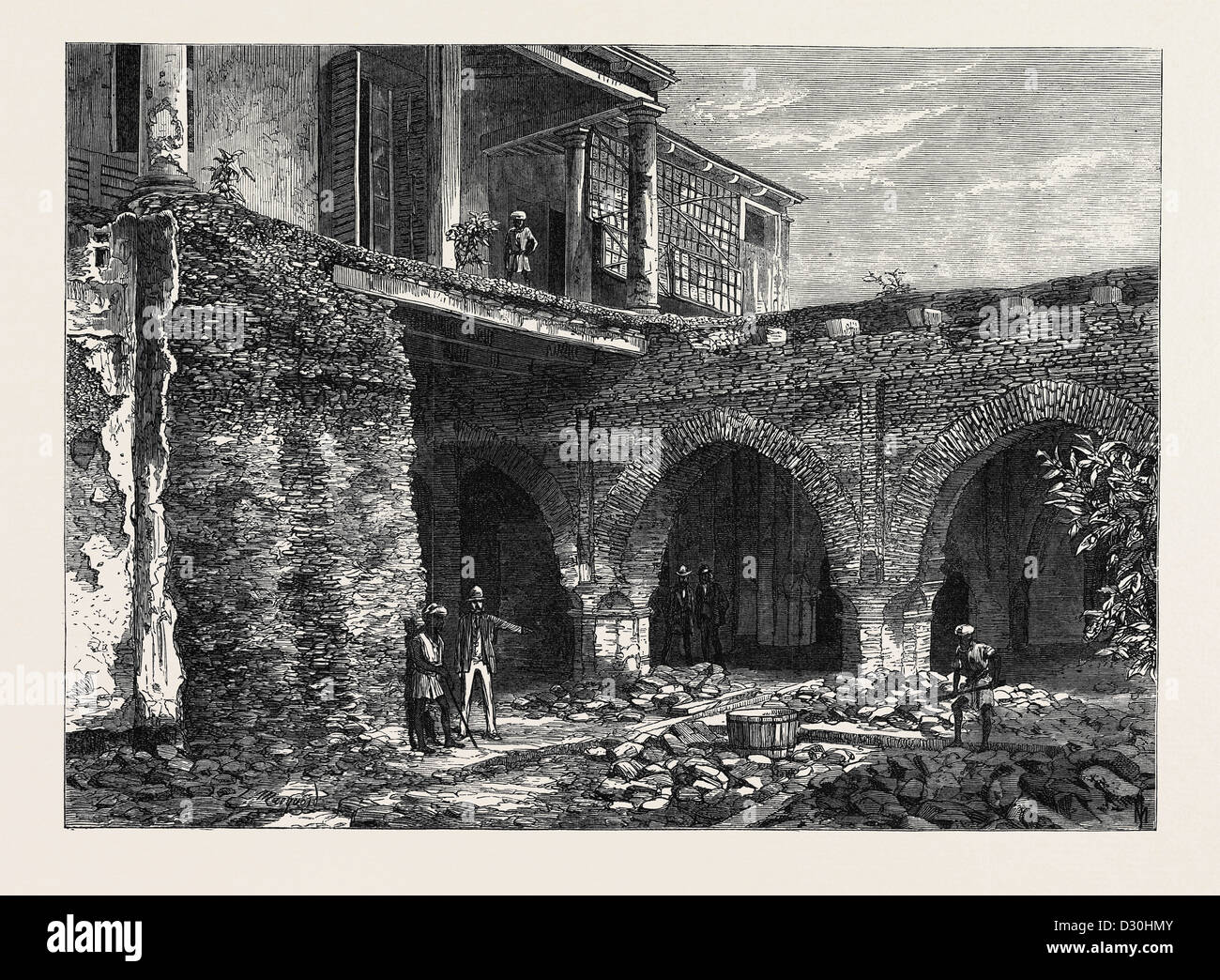 PART OF THE OLD FORT CALCUTTA INDIA 1869 Stock Photo - Alamy