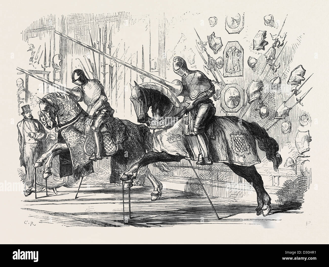 GROUP FROM THE MEYRICK COLLECTION OF ARMOUR IN THE SOUTH KENSINGTON ...