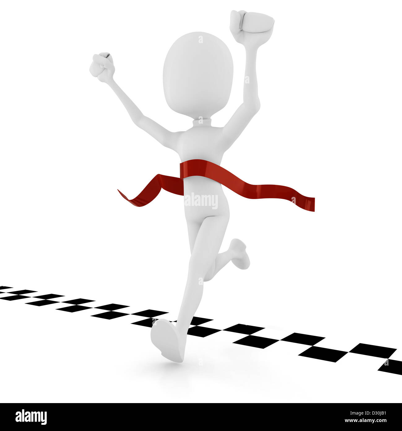 3d man athlete competition, on white background Stock Photo - Alamy