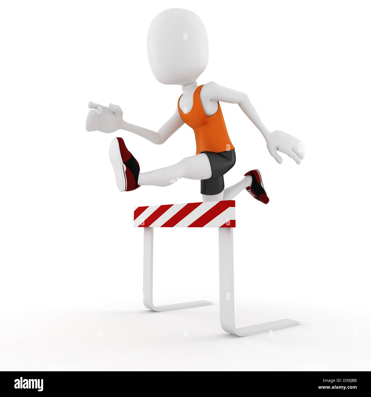 3d man athlete competition, on white background Stock Photo - Alamy