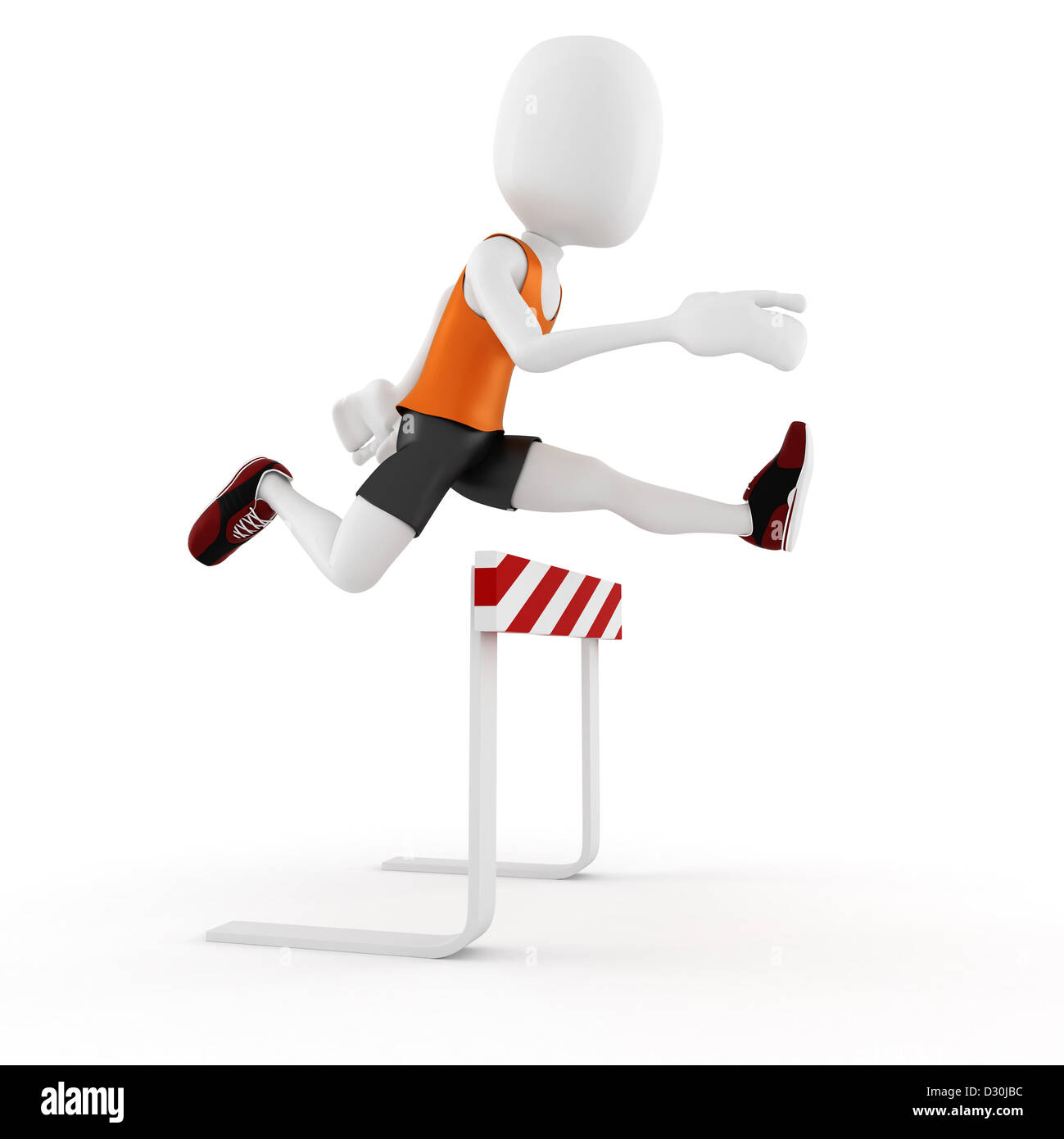 3d man athlete competition, on white background Stock Photo - Alamy