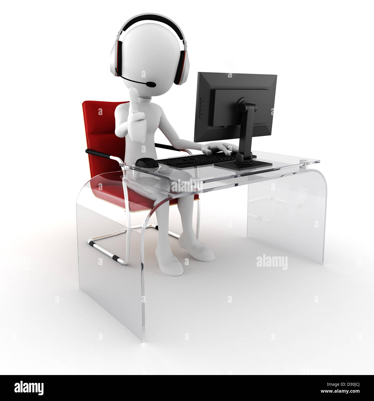 Call center staff work Cut Out Stock Images & Pictures - Alamy