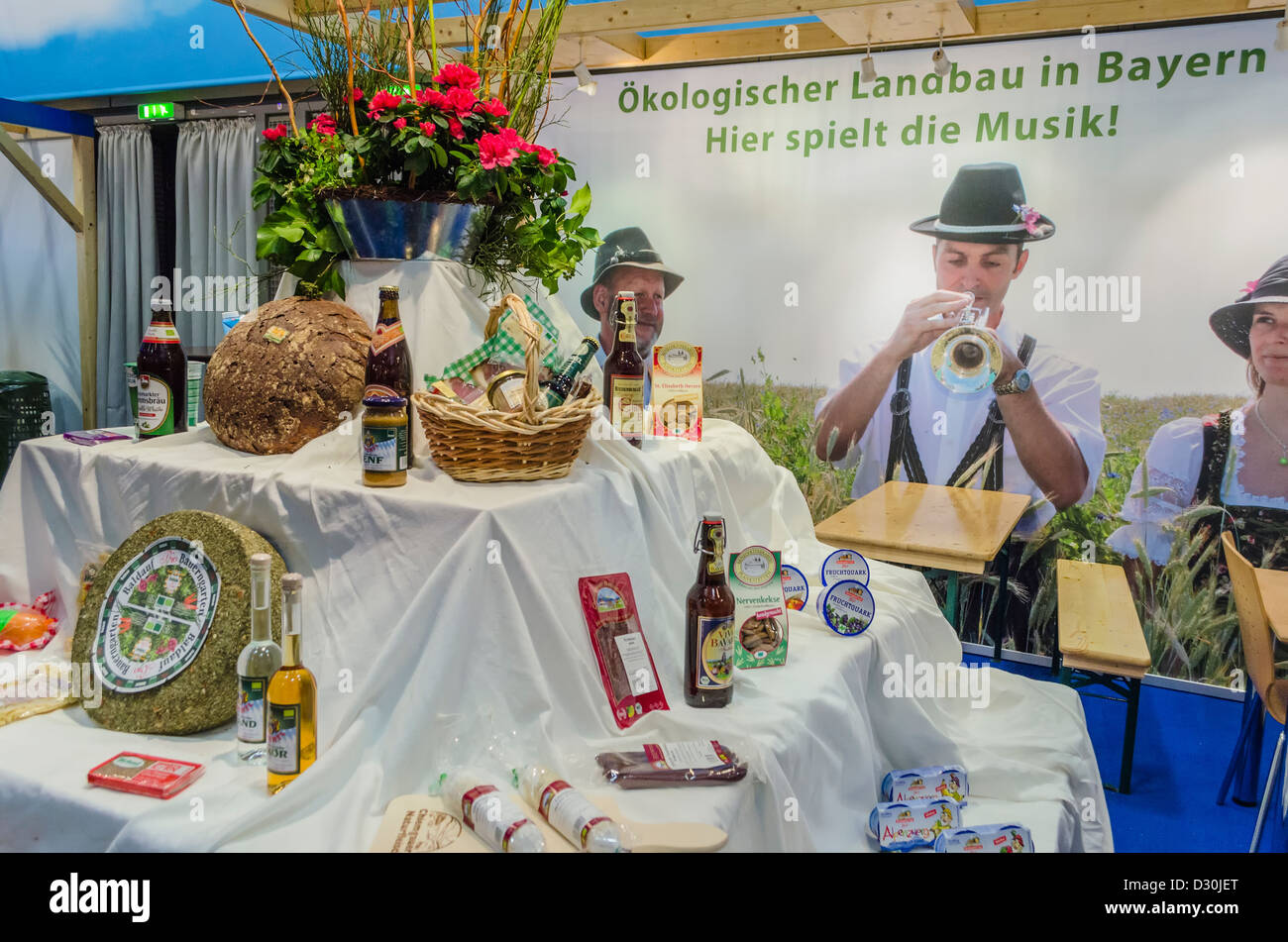 Display of Bavarian ecological produce at "Green Week" in Berlin ...