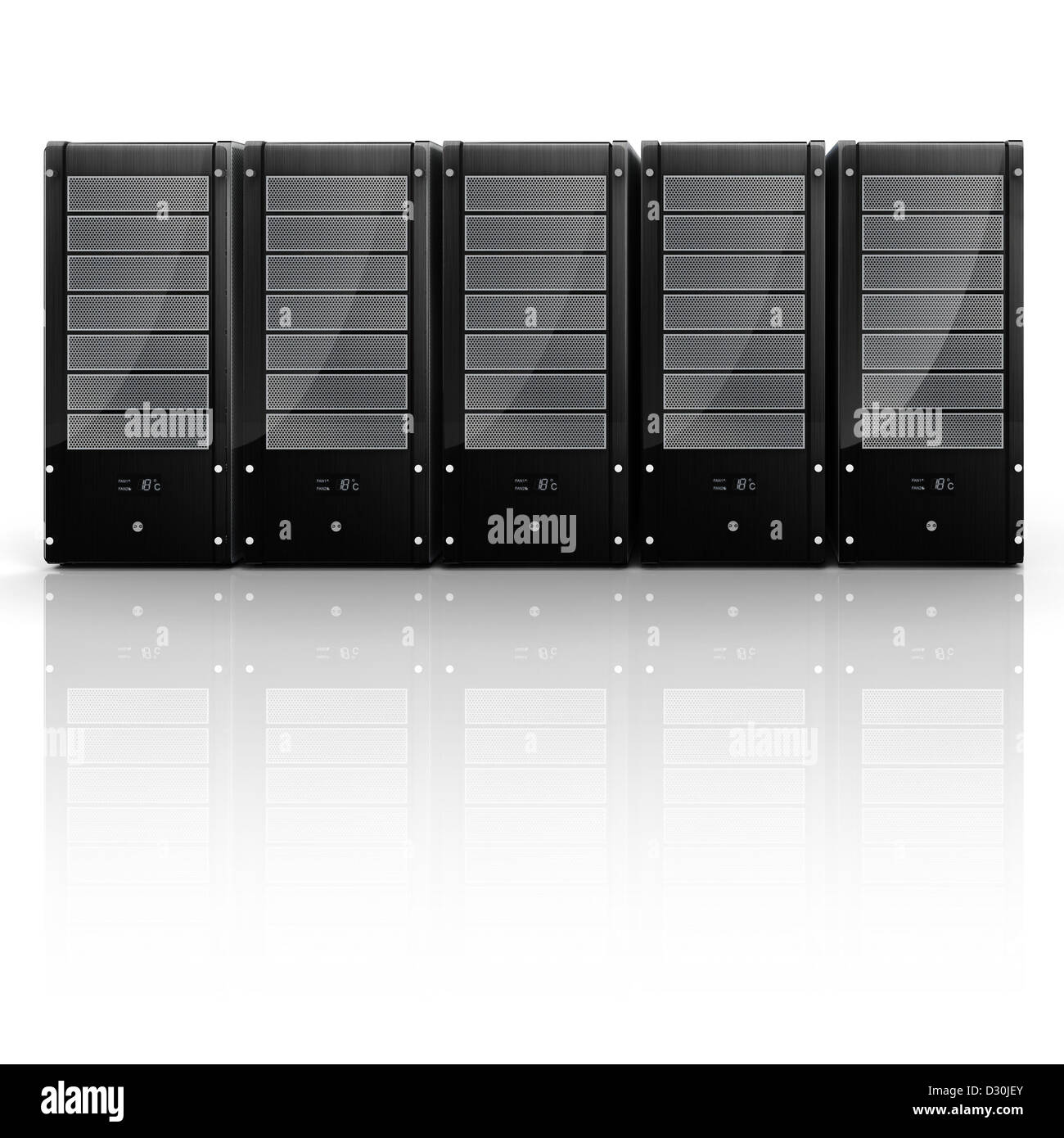 3d server - data-center, on white Stock Photo - Alamy
