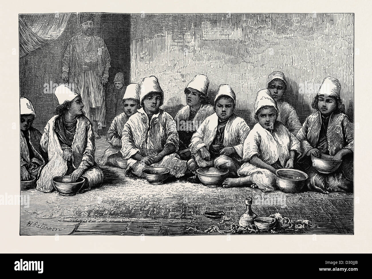 THE PERSIAN FAMINE: BOYS IN THE ORPHANAGE AT SHIRAZ Stock Photo - Alamy