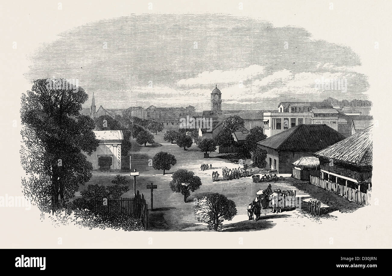 MERCHANT STREET RANGOON BRITISH BURMAH 1869 Stock Photo - Alamy