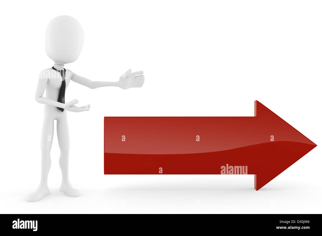 3d render red arrow pointing hi-res stock photography and images - Alamy