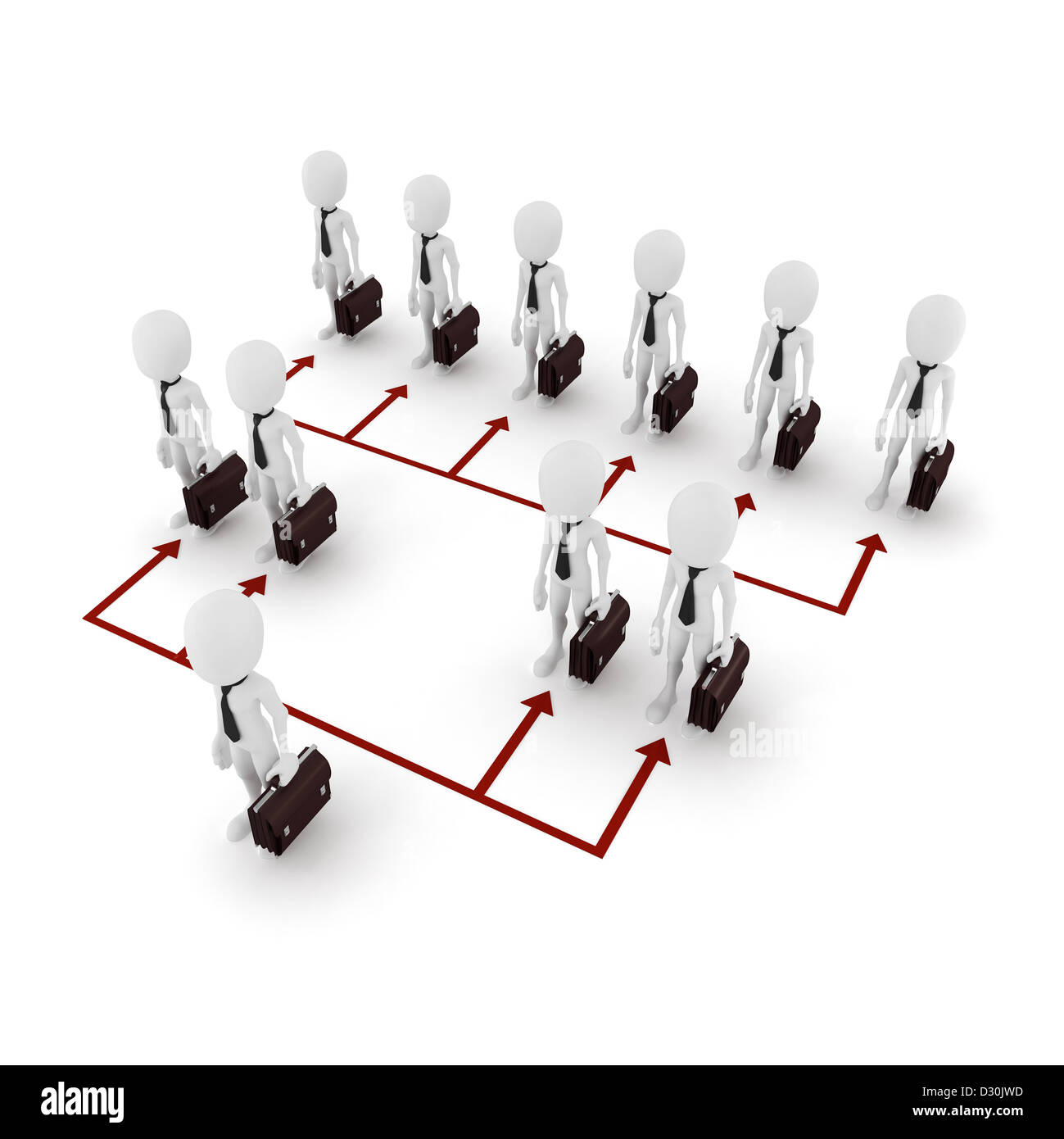 3d man business network Stock Photo - Alamy