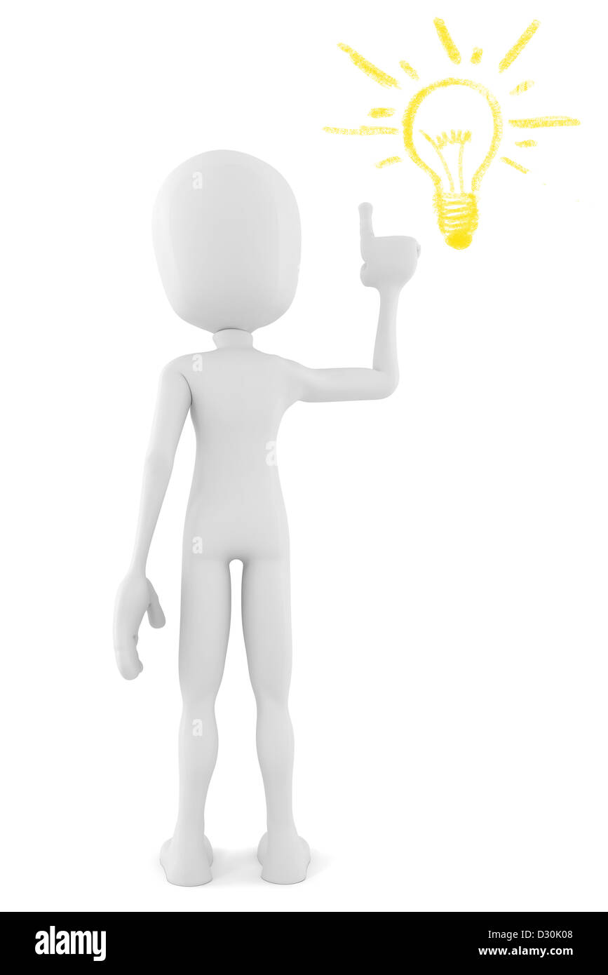 3d man with a new idea Stock Photo - Alamy