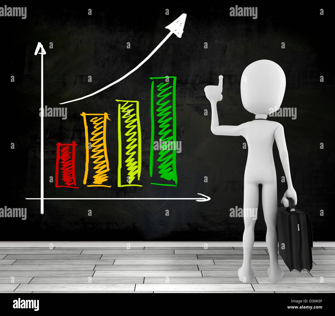 3d man success in business, concept Stock Photo - Alamy