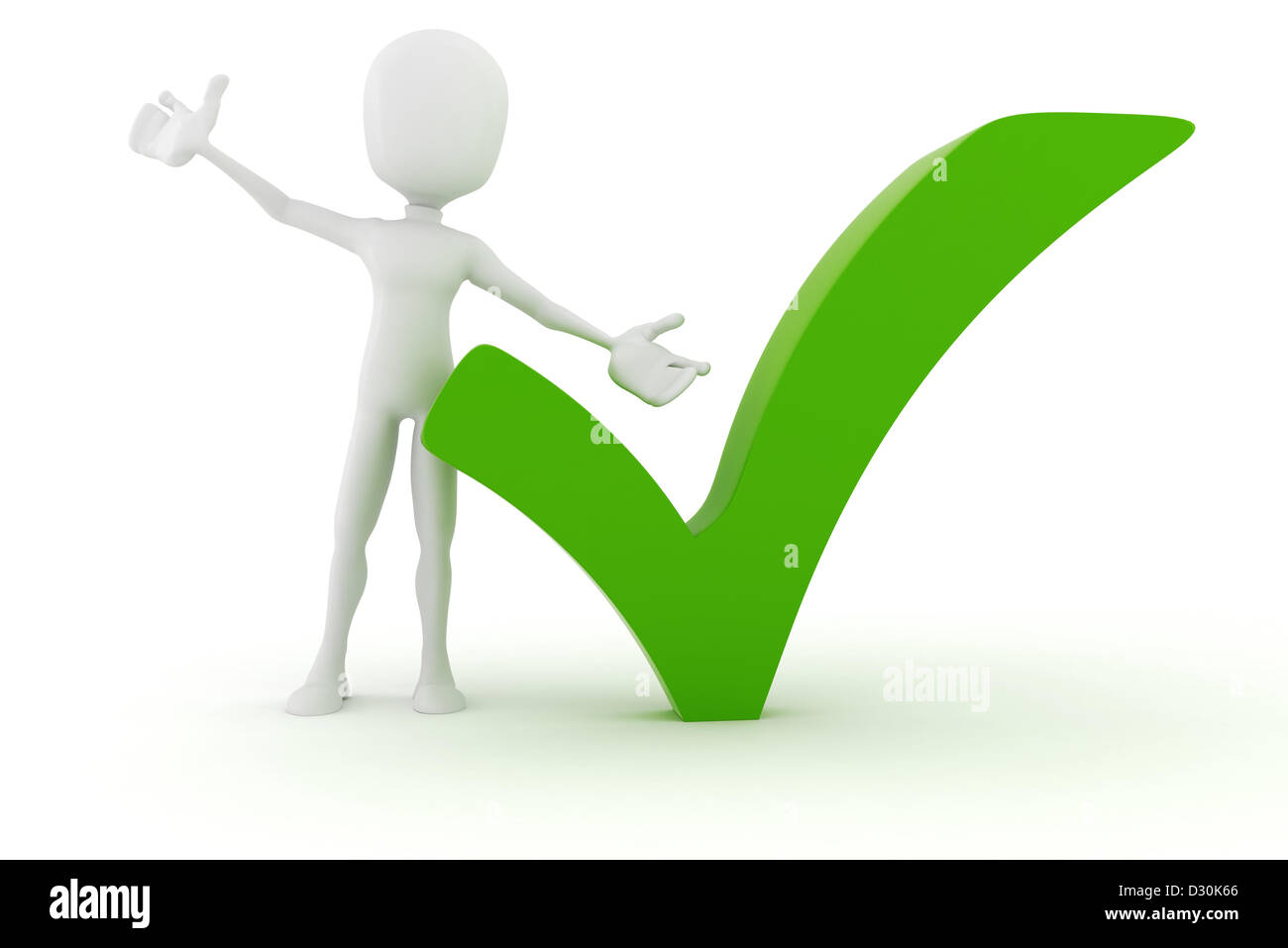 3d man standing check mark hi-res stock photography and images - Alamy
