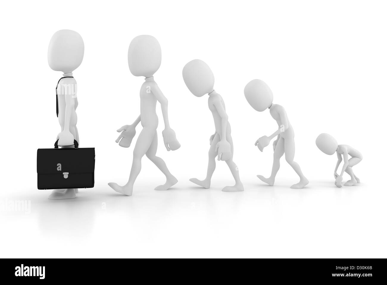 3d man evolution in business Stock Photo - Alamy