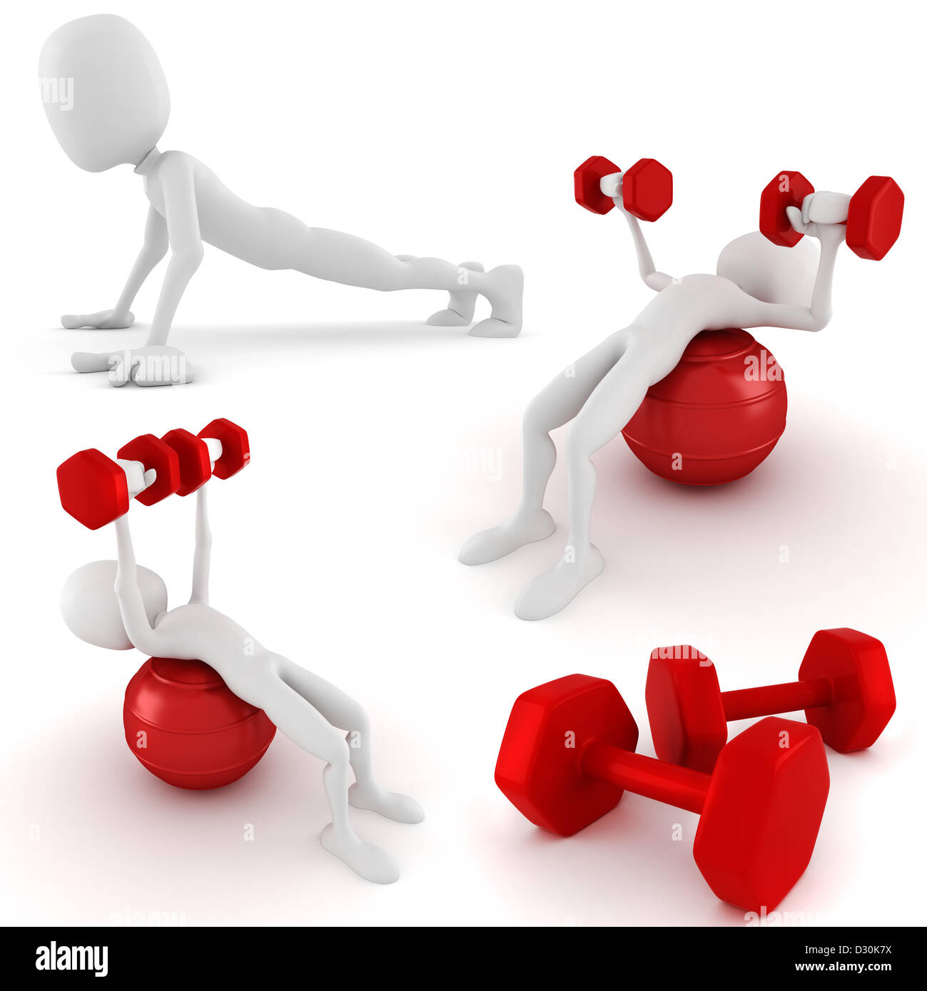 3d man aerobic training Stock Photo - Alamy