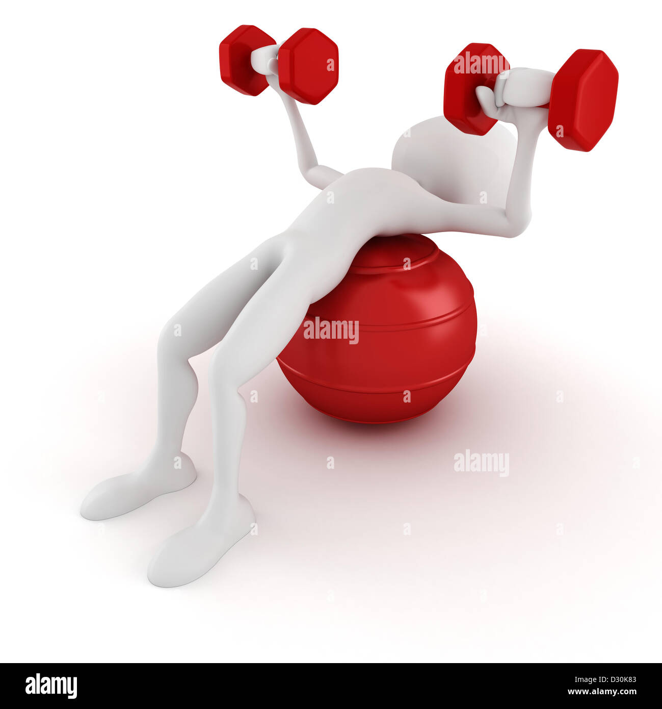 3d man aerobic training Stock Photo - Alamy
