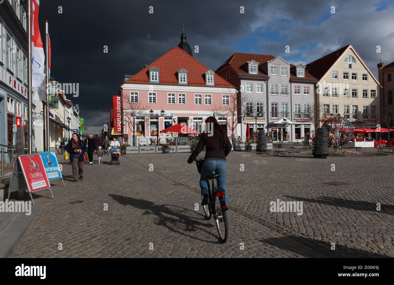 Goods (Mueritz), Germany, overlooking the New Market Stock Photo - Alamy