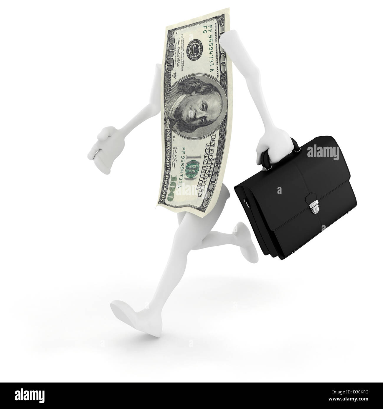 3d man running for succes in business Stock Photo - Alamy