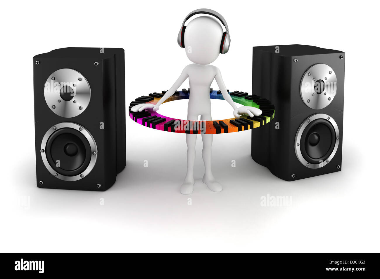 3d man DJ Stock Photo - Alamy