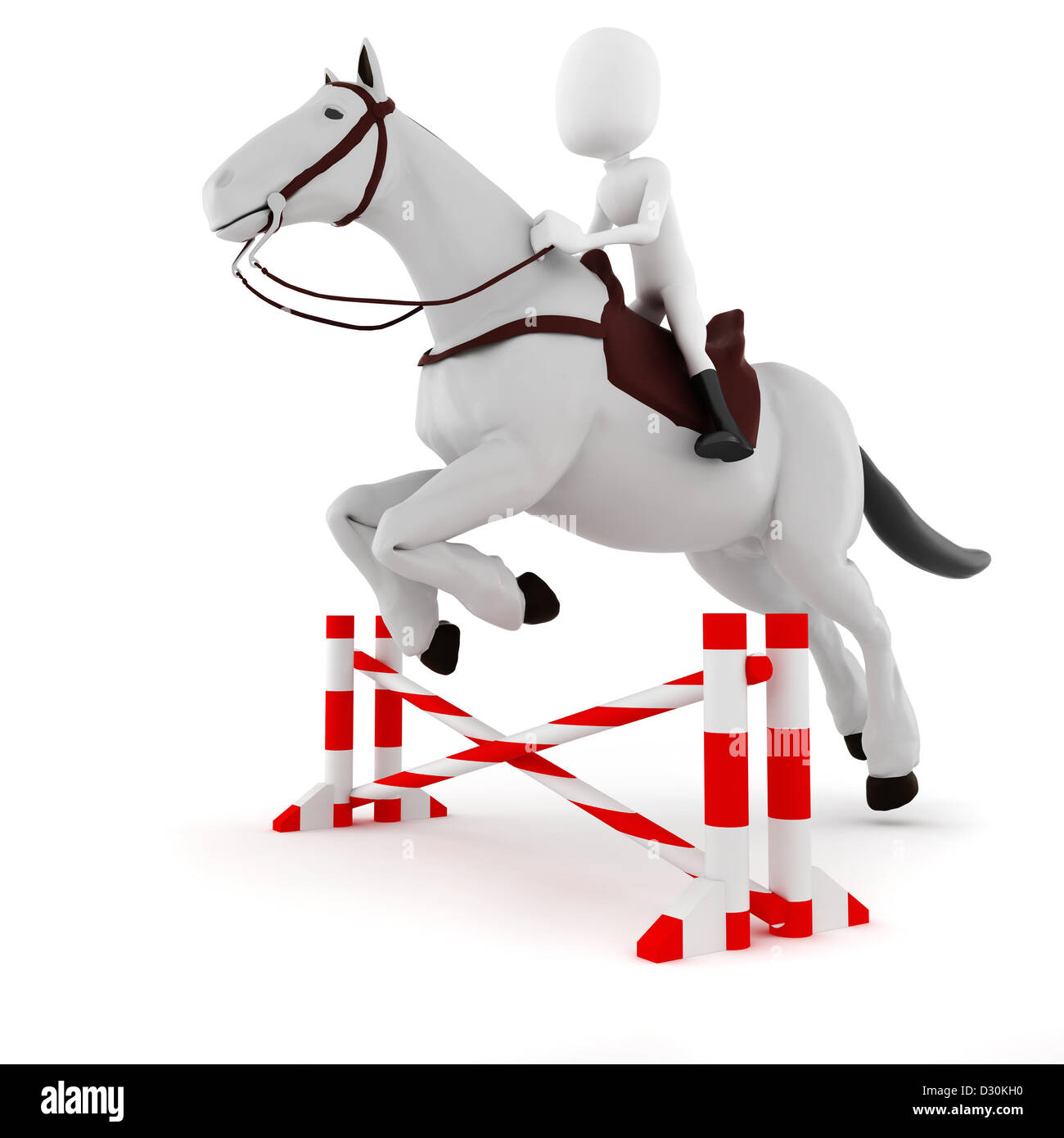 3d man riding a horse Stock Photo - Alamy