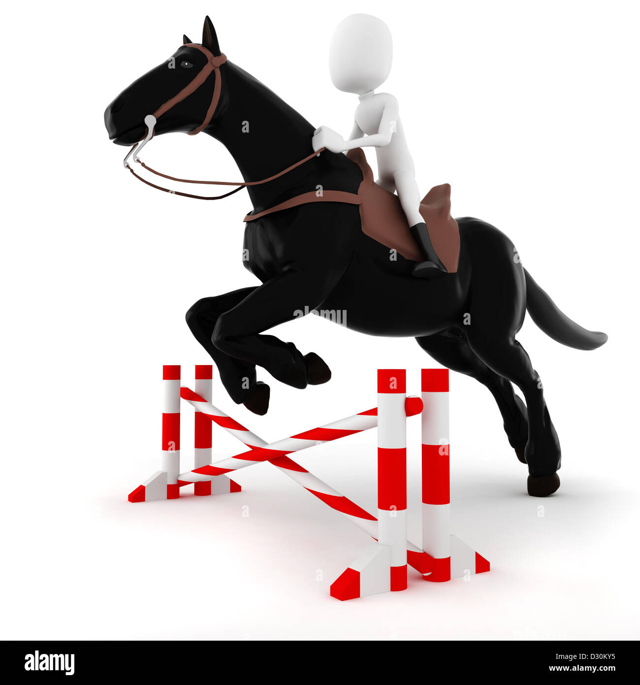 Fence horse race Cut Out Stock Images & Pictures - Alamy
