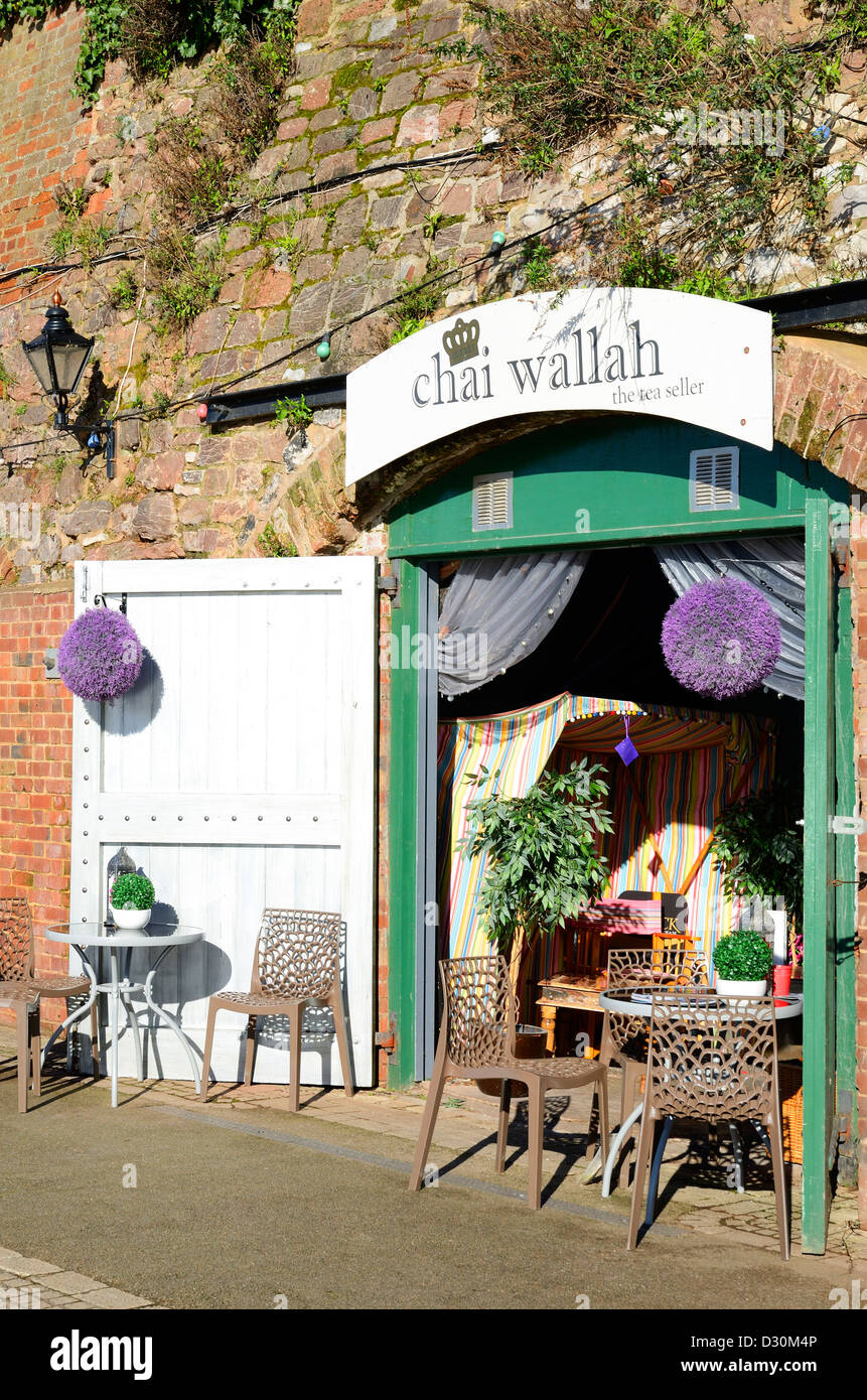 A small tea shop on the quay at Exeter in Devon UK Stock Photo - Alamy